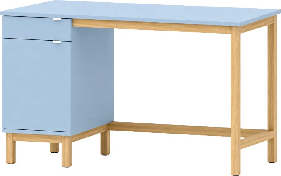 Psací stůl MODEL se šuplíkem a skříňkou do dětského pokoje Zvolte barvu: Kašmírová s bílým úchytem, Zvolte rozměr: 120x60 cm, Zvolte stranu: Levá