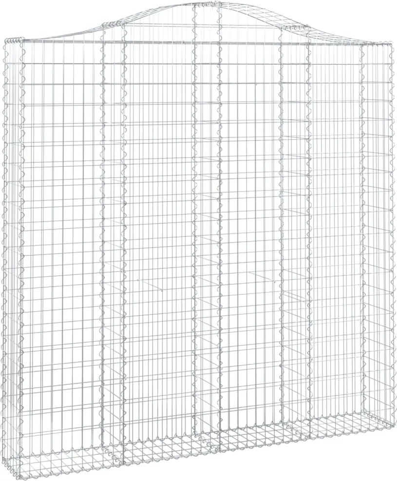 Klenutý gabionový koš 200 x 30 x 200/220 cm pozinkované železo 153390