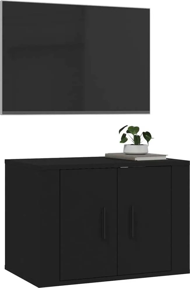 vidaXL Nástěnná TV skříňka 57 x 34,5 x 40 cm [816617] Barva: Černá