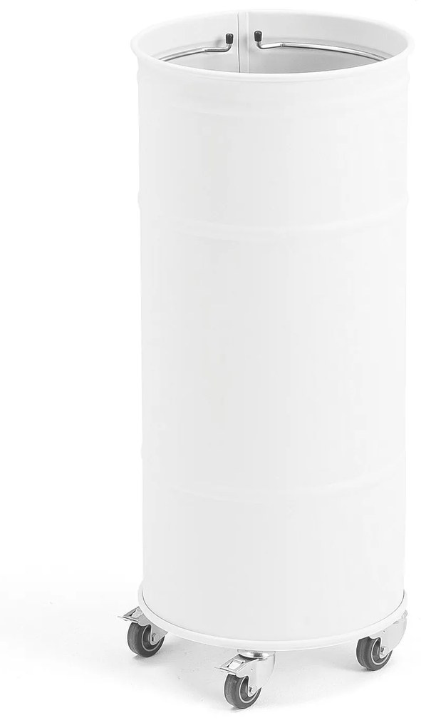 AJ Produkty Odpadkový koš BROOKLYN, Ø 330x735 mm, bílý