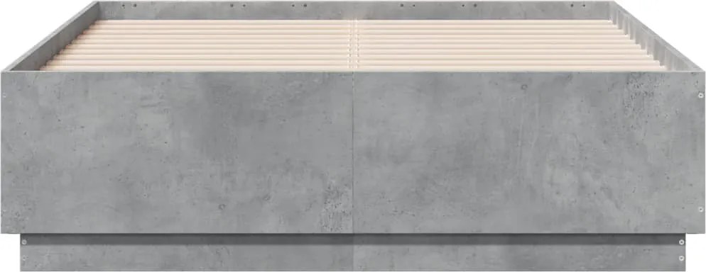 Rám postele betonově šedý 120 x 190 cm kompozitní dřevo 3209747