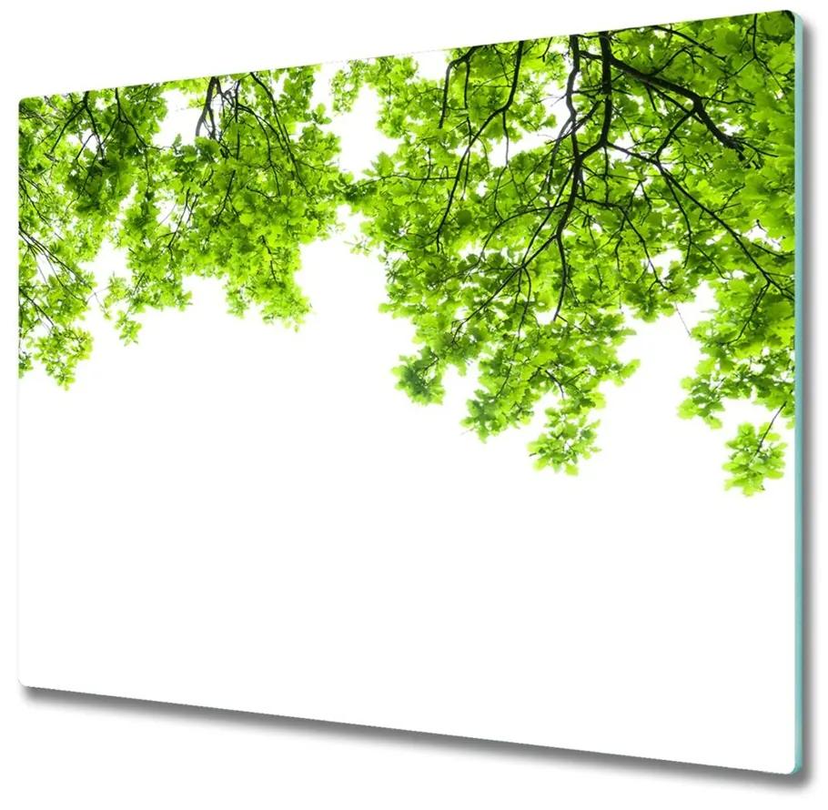 Skleněná krájecí deska Dubové listy 60x52 cm