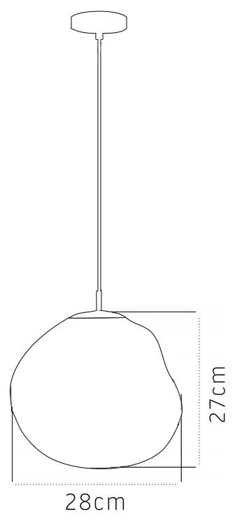 Toolight Skleněná závěsná stropní lampa zlatá APP331-1CP