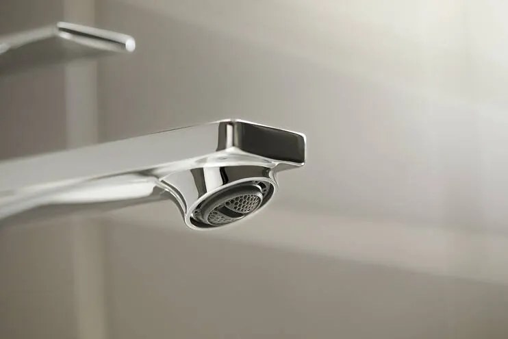 Hansgrohe Rebris E - Páková baterie 240 CoolStart EcoSmart+ pro umyvadlovou mísu s odtokovou soupravou s táhlem, chrom 72591000