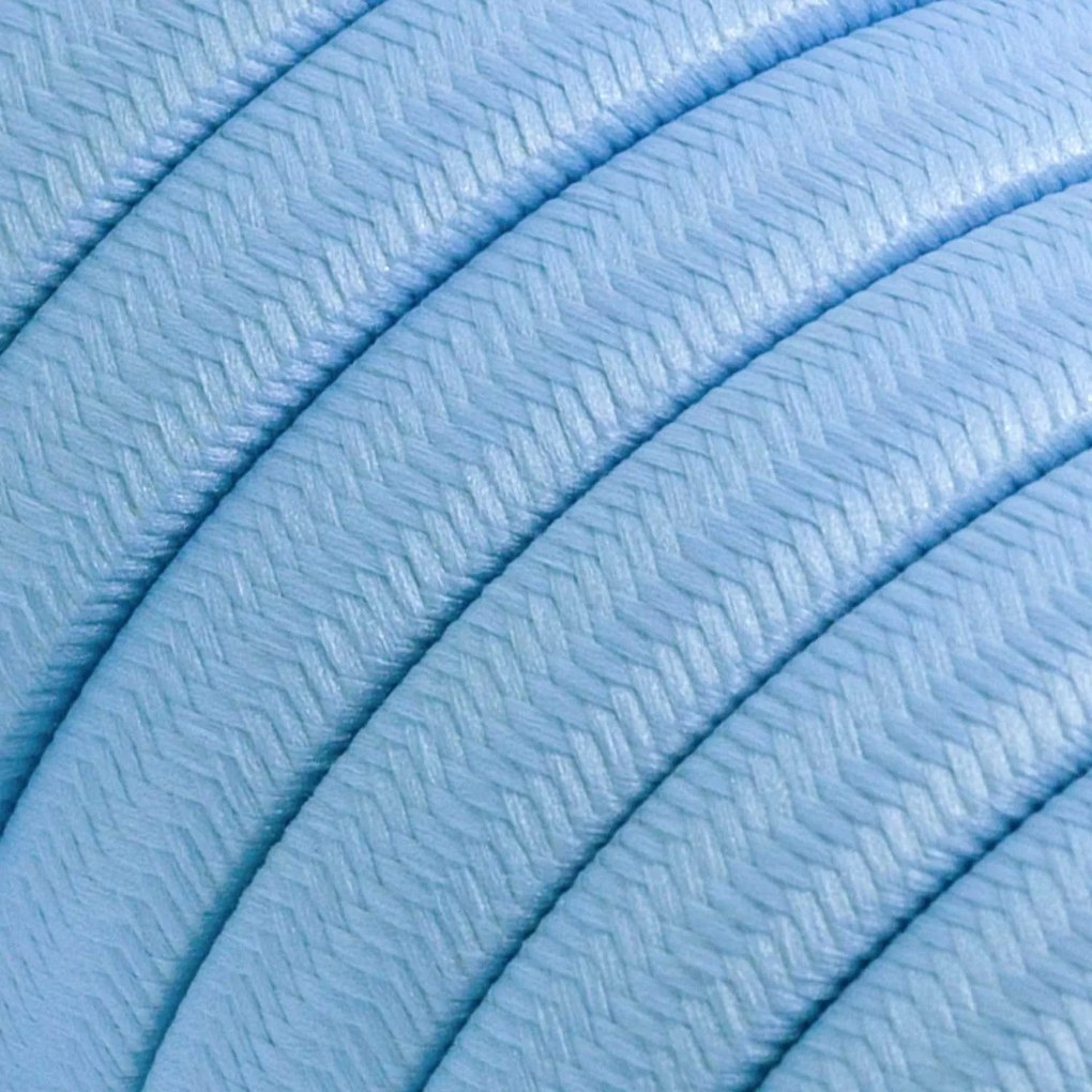 creative cables Světelný řetěz LUMET 'maioliche', textilní kabel od 10m délky, 3x objímky a stínidla, háček a zástrčka, IP44 Barva: Bílo-modrá