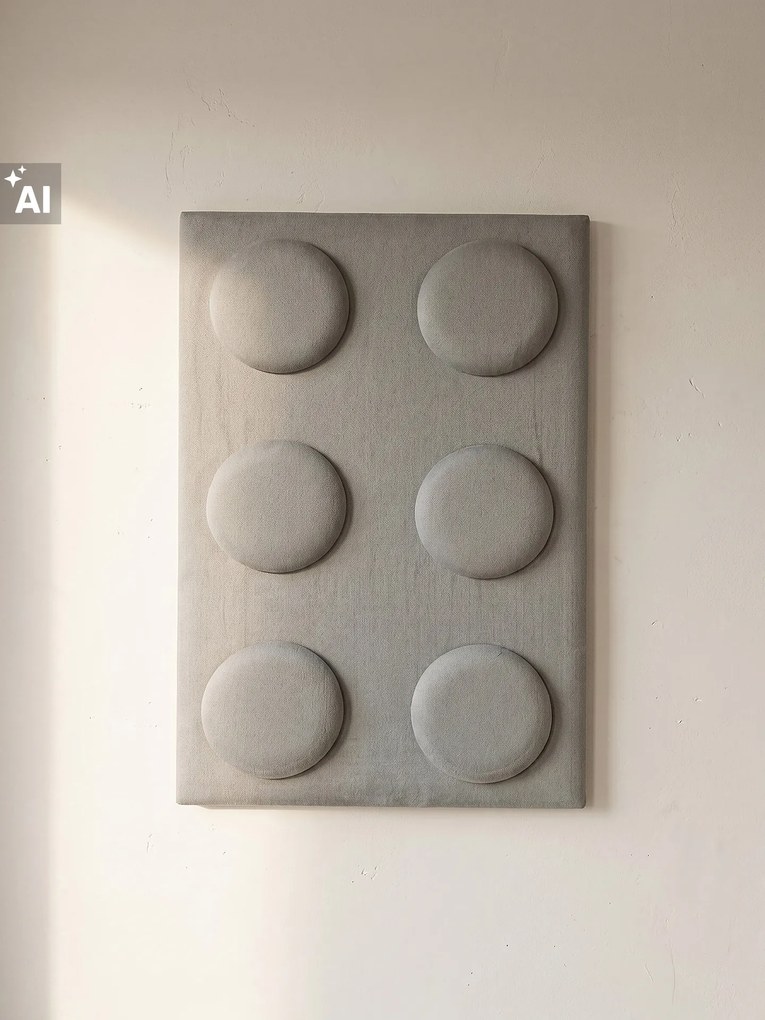 Sinsay - Sametový čalouněný panel ve tvaru kostky - šedá
