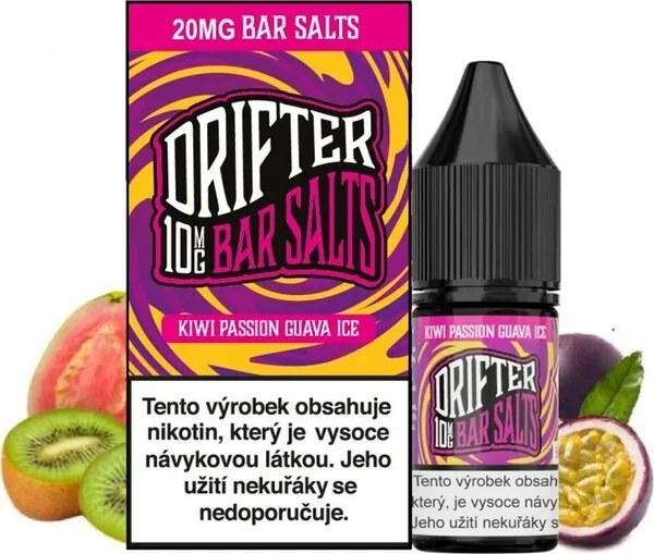 Liquid Drifter Bar Salts Kiwi Passionfruit Guava Ice 10ml (20mg)
