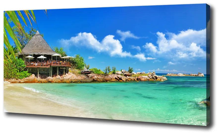 Wallmuralia Foto obraz na plátně do obýváku Seychely pláž 100x50