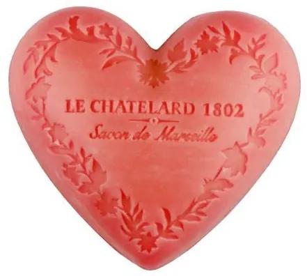 Le Chatelard Mýdlo ve tvaru srdce - Jasmín a růže, 100g