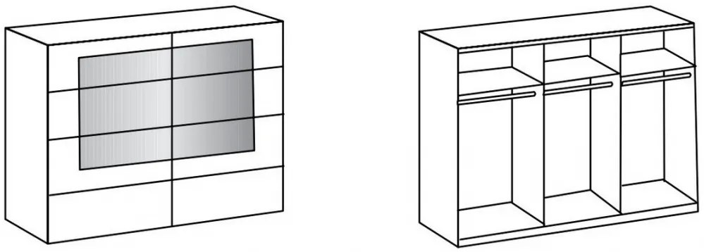 CASARREDO Šatní skříň BERGEN 795 bílá/dub