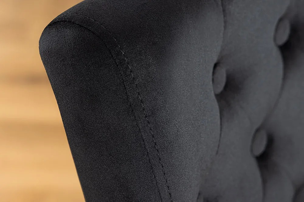 Designová židle Queen II černý samet
