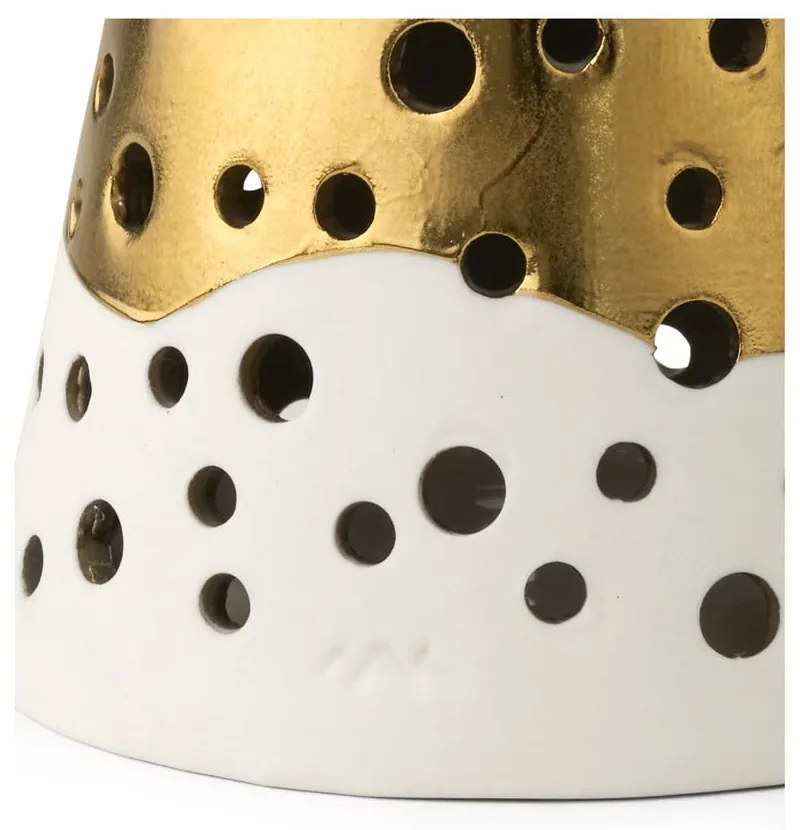 Porcelánový svícen ve zlaté barvě Kähler Design Nobili, výška 19 cm