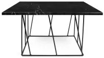 Tone Hone Konferenční stolek  Boko MRAMOR 75 x 40 cm (Černý mramor s černou ocelí)