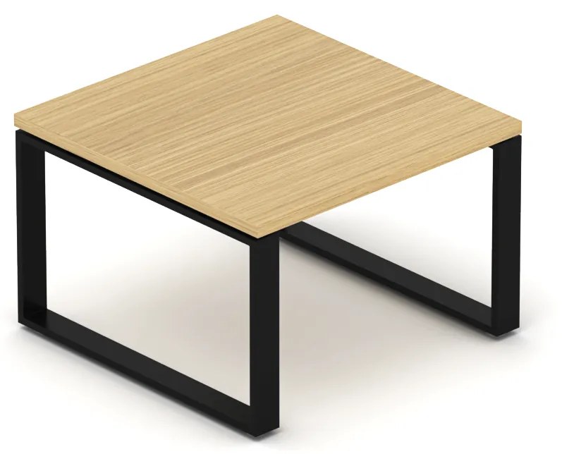 NABYTEK-DESIGNOVY.CZ - DESK0860O - Konferenční stolek EPIC, 80/120cm, ocelová podnož O, výška 54cm, dub/černá