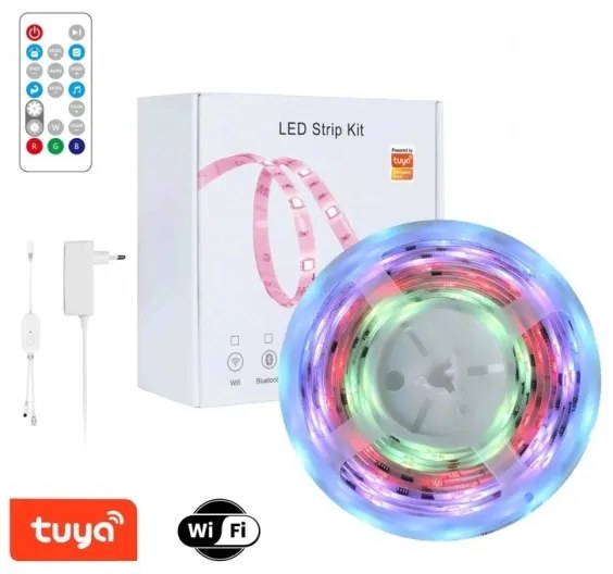 Immax NEO07734L - LED RGB Stmívatelný pásek MUSIC 18W/230V 5m IP65 Wi-Fi Tuya+DO