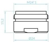 Kuchinox Kuchinox, provzdušňovač s omezením průtoku vody 4L/min, vnější závit M24x1, chromová, LAV-CPB_04WS