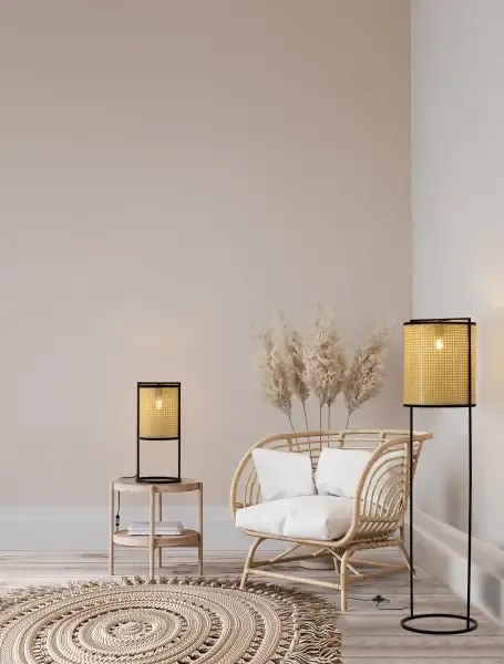 LED přírodní-černá stolní lampa Erto