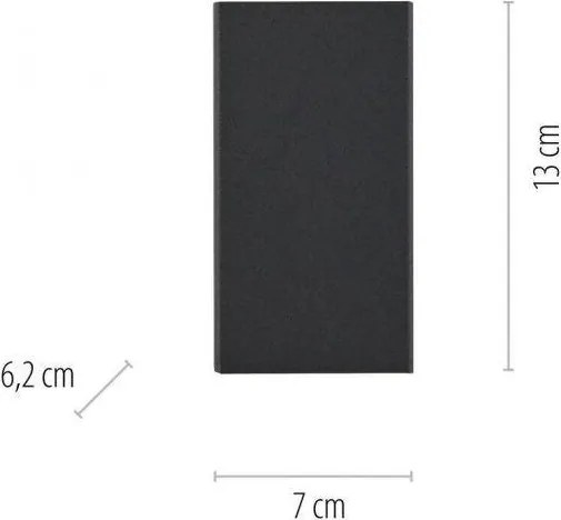 PN 9442-13 BLOCK LED venkovní nástěnné svítidlo antracit IP54 3000K - PAUL NEUHAUS
