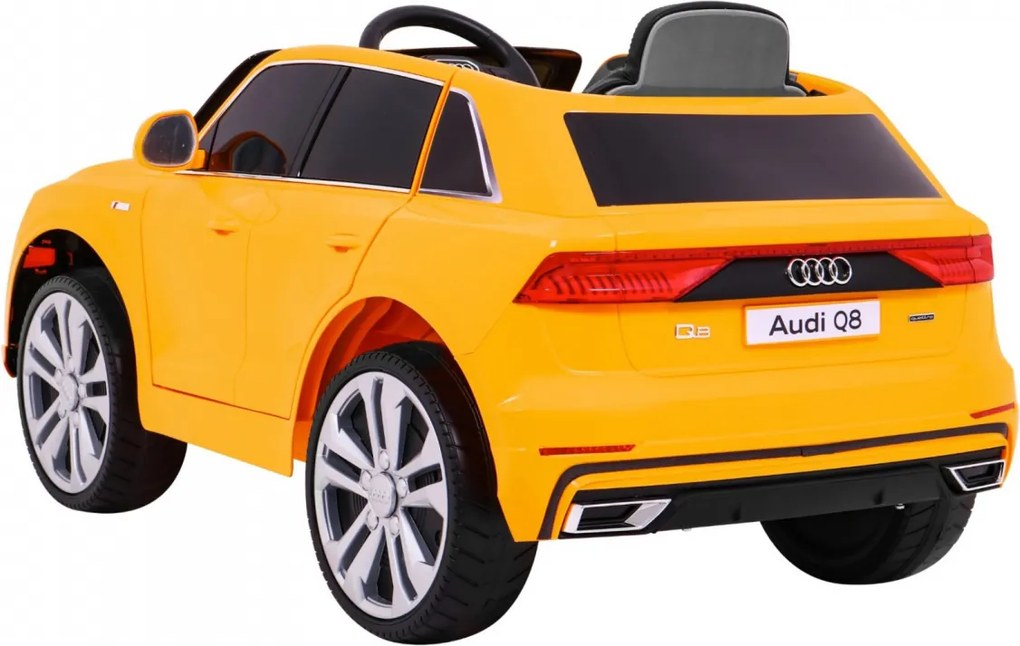 Ramiz Elektrické autíčko Audi Q8 Lift dětské SUV žluté + dálkové ovládání