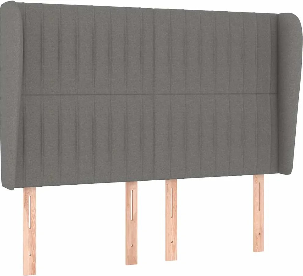 Box spring postel s matrací tmavě šedý 140 x 190 cm textil 3128118