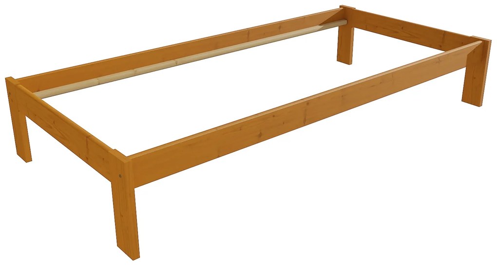 Vomaks Jednolůžková postel VMK007A Rozměr: 100 x 200 cm, Barva: surové dřevo
