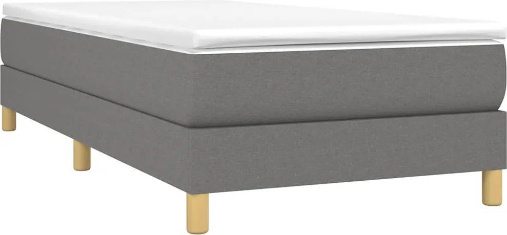 Rám postele s boxspringem tmavě šedá 80 x 200 cm textil 3120567