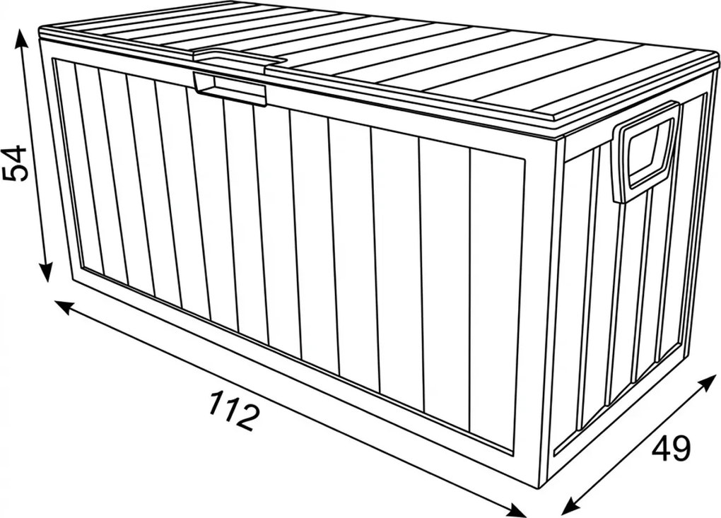 Plastový zahradní úložný box VEREDO - béžový
