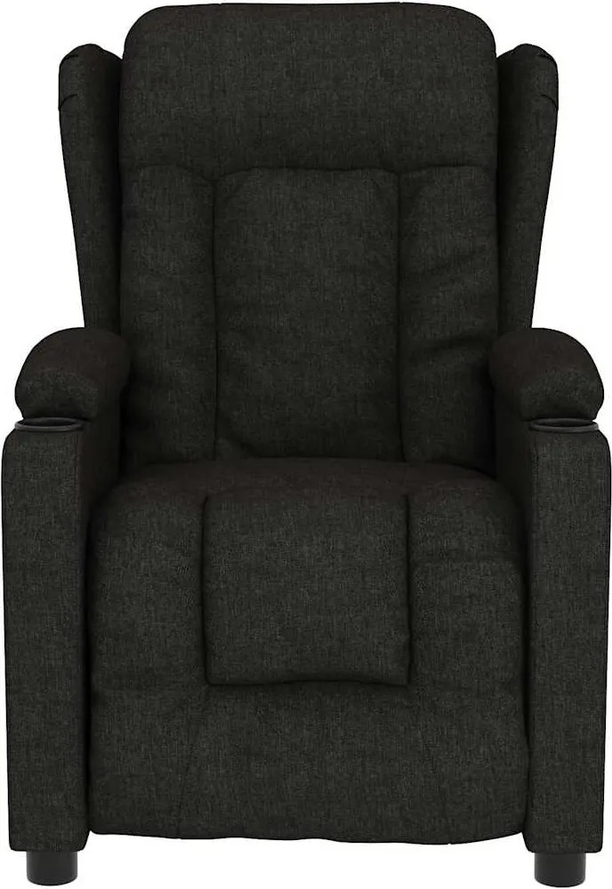 Elektrické masážní křeslo černé textil 3098791
