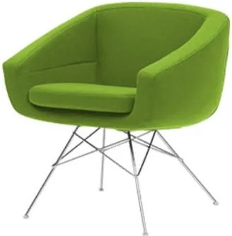 Zelené křeslo Softline Aiko Felt Melange Green