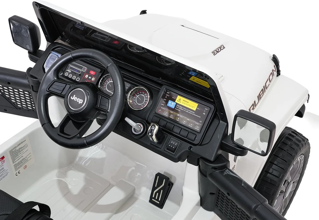Ramiz Jeep Wrangler Rubicon LIFT elektrické autíčko pro děti bílé