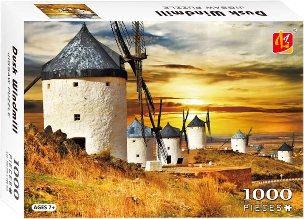 _Ostatní 1_ PUZZLE Větrné mlýny 70x50cm foto skládačka 1000 dílků v krabici 81293