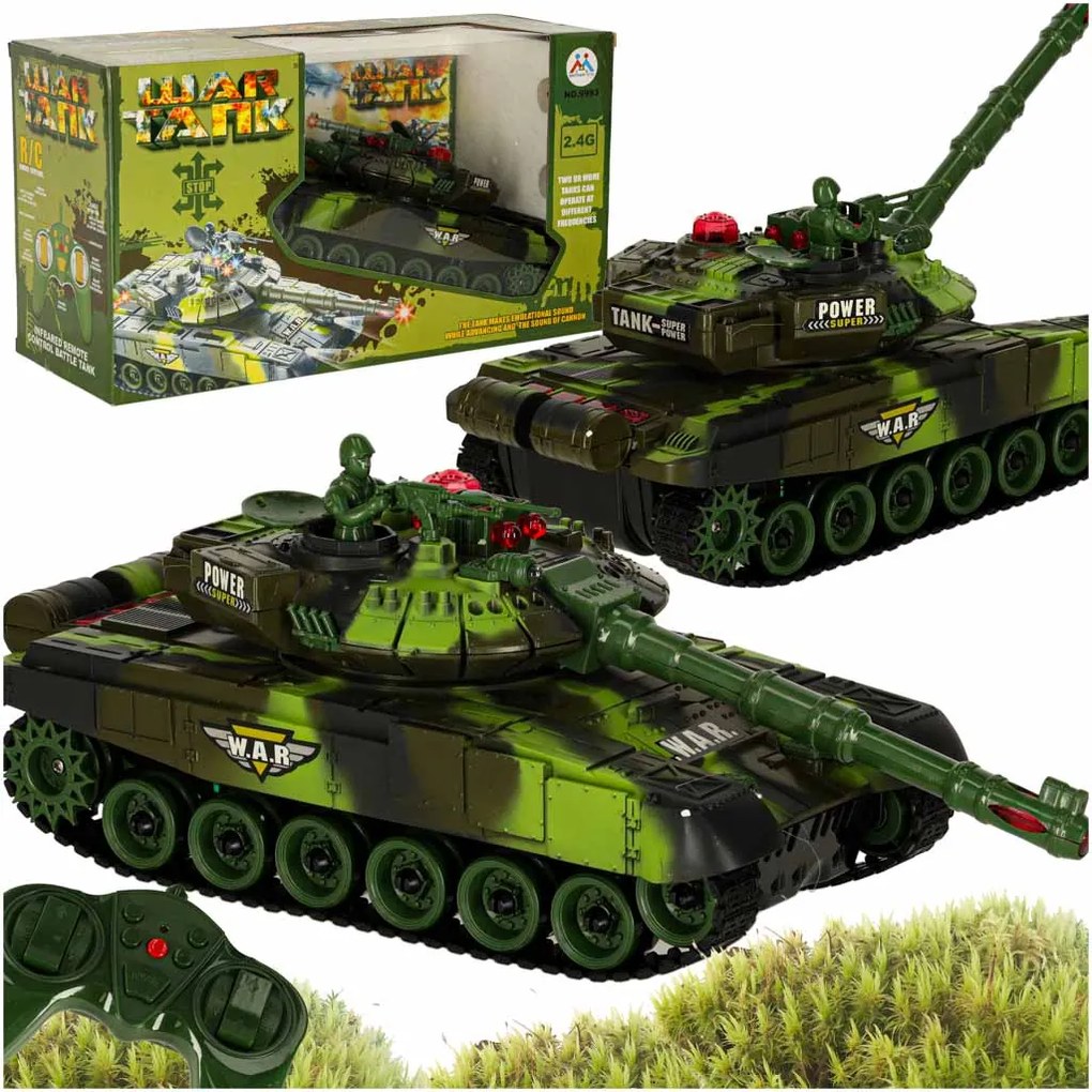 Creative Corner RC válečný tank 9993 2,4 GHz lesní kamufláž