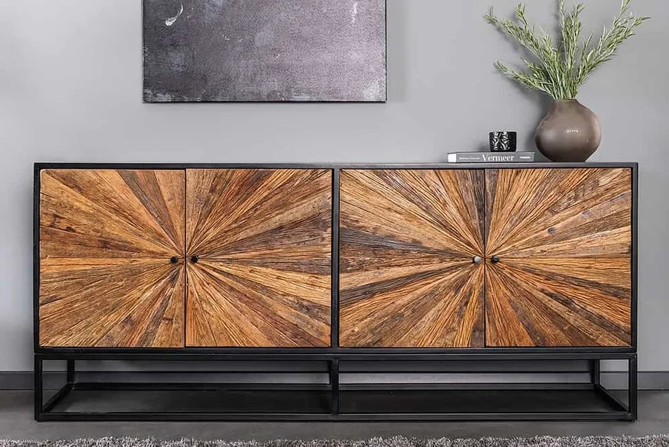 Luxusní komoda z masivu Manala Mango Teak 177cm