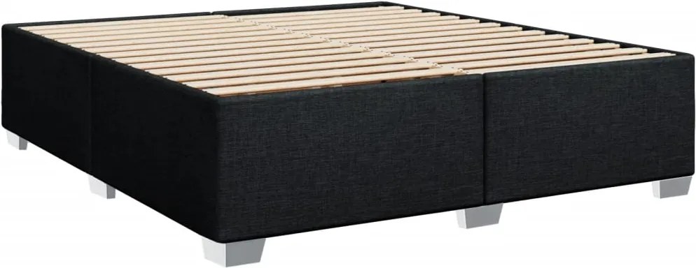 Box spring postel s matrací černá 200x200 cm textil 3290590