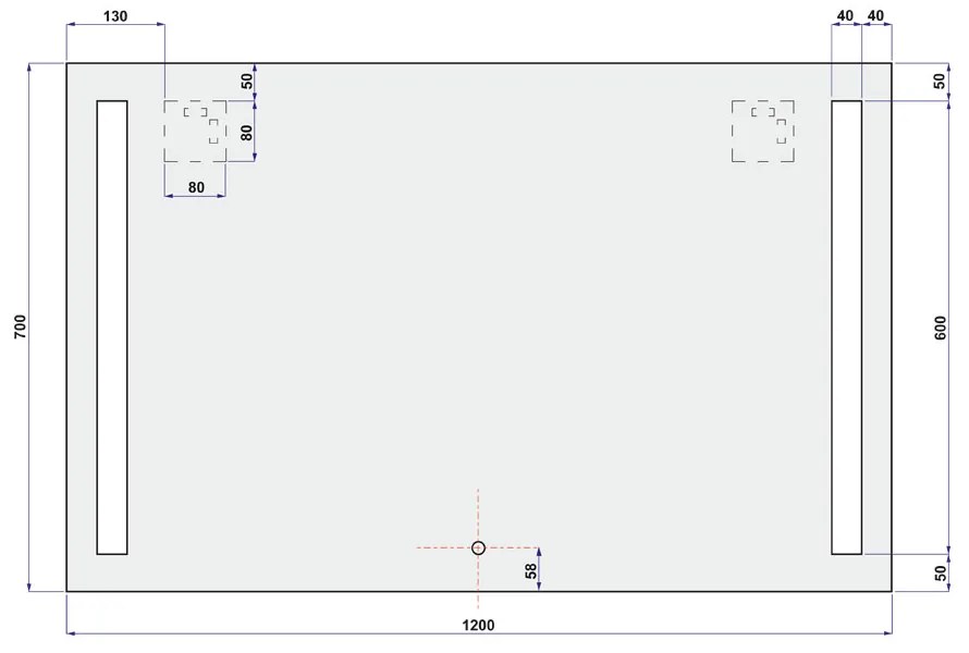 Mereo Mereo, Zrcadlo 120x70 cm s LED osvětlením, CN696