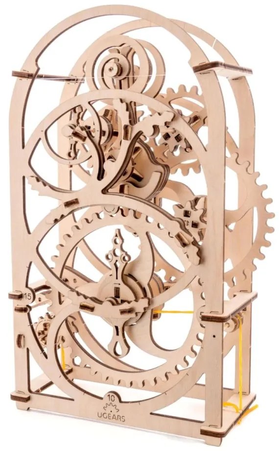 Ugears 3D dřevěné mechanické puzzle Hodinový strojek