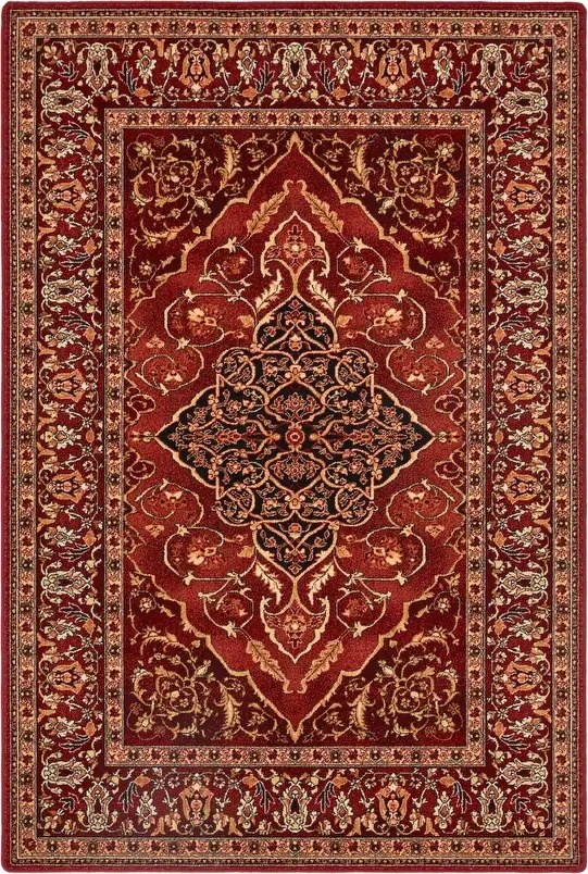 Kusový koberec Leyla vínový (ruby) 133 x 180 cm