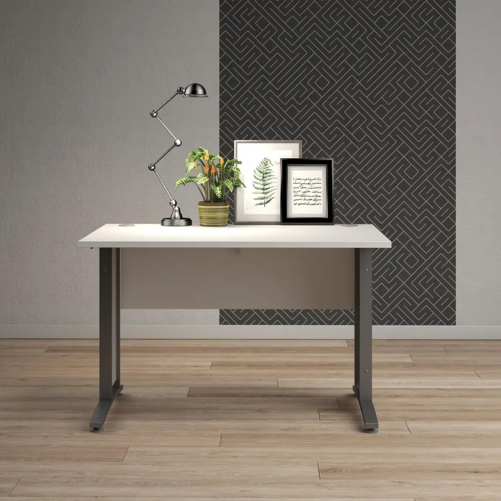 Kancelářský stůl Modulo 120 x 80 cm, bílá / šedá
