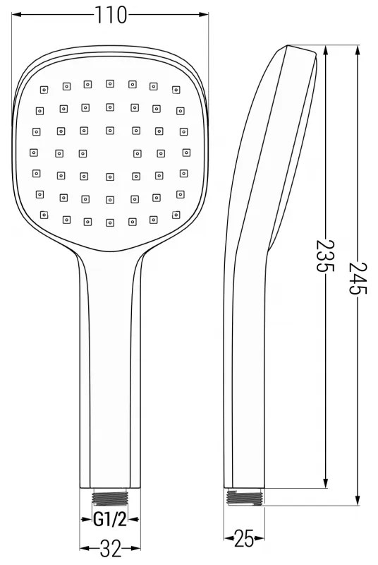 Mexen R-33 bidetový nástavec s 1 funkcí, Černá - 79533-70