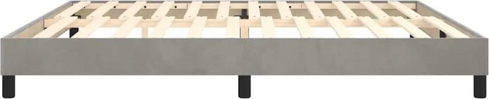Rám postele s boxspringem světle šedý 200 x 200 cm samet 3120790