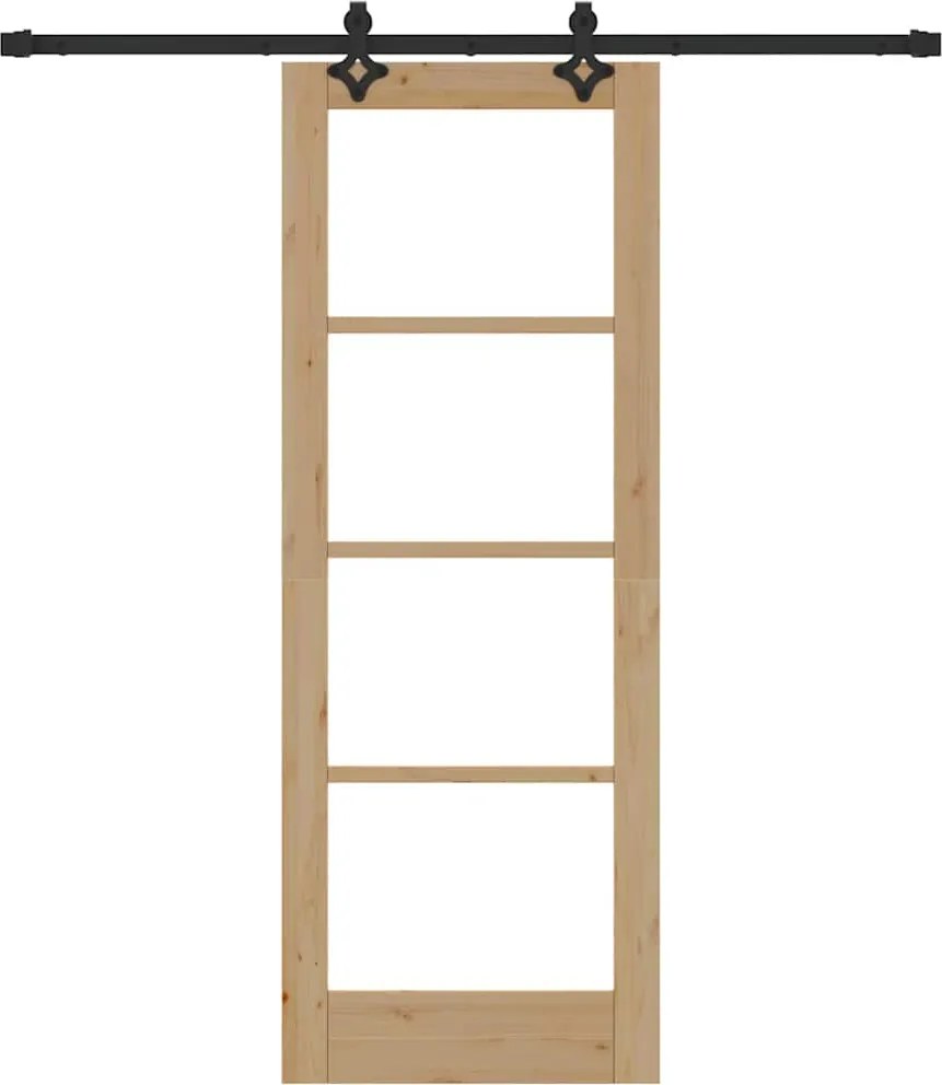 Posuvné dveře ORKDAL 73,5 x 198,5 cm Přirozená a černá 3332155