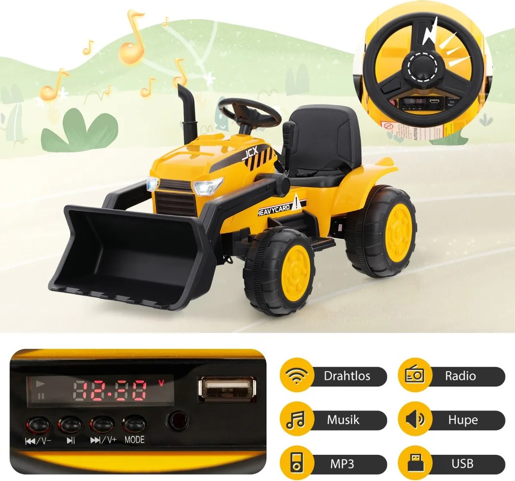 Costway Mobile children's excavator s adjustable digging shovel pro children
