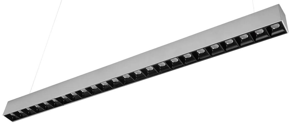 Indeluz 809A-L3144B-03 závěsné LED svítidlo Sigma XL, šedé, 44W, 3000K, 111,7cm