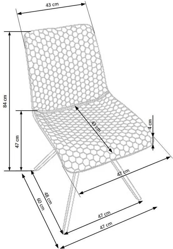 K394 krzesło brązowy / beżowy (2p=4szt)