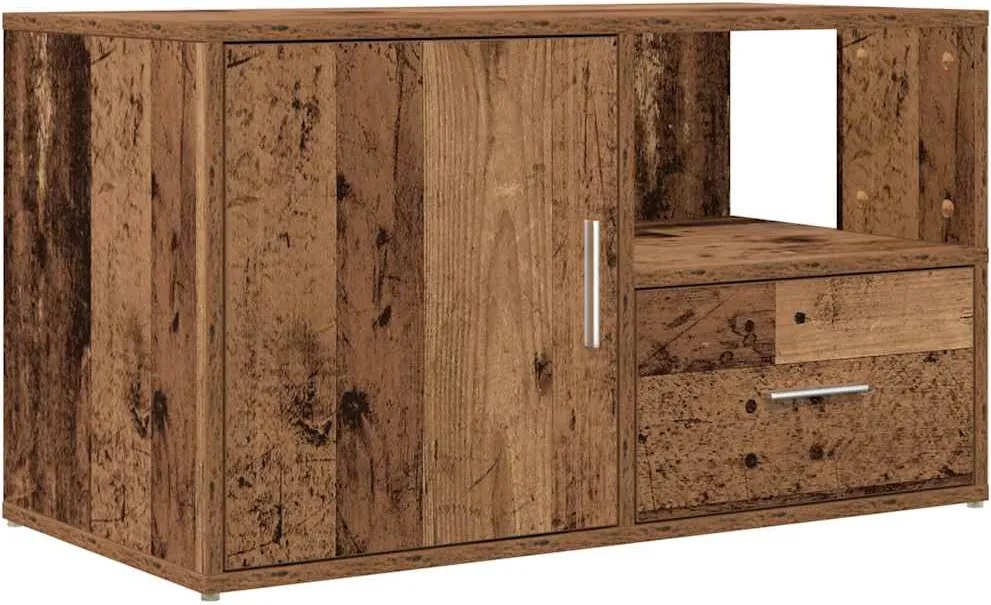 Rohová skříňka old wood 200 x 40 x 45 cm kompozitní dřevo 3307835
