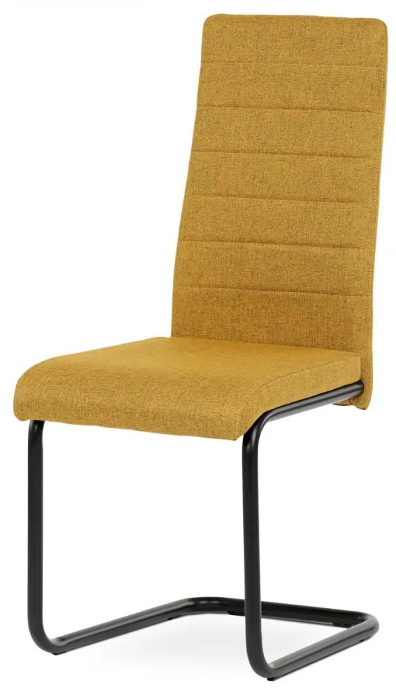 Jídelní židle SEPTIM — látka, více barev Žlutá