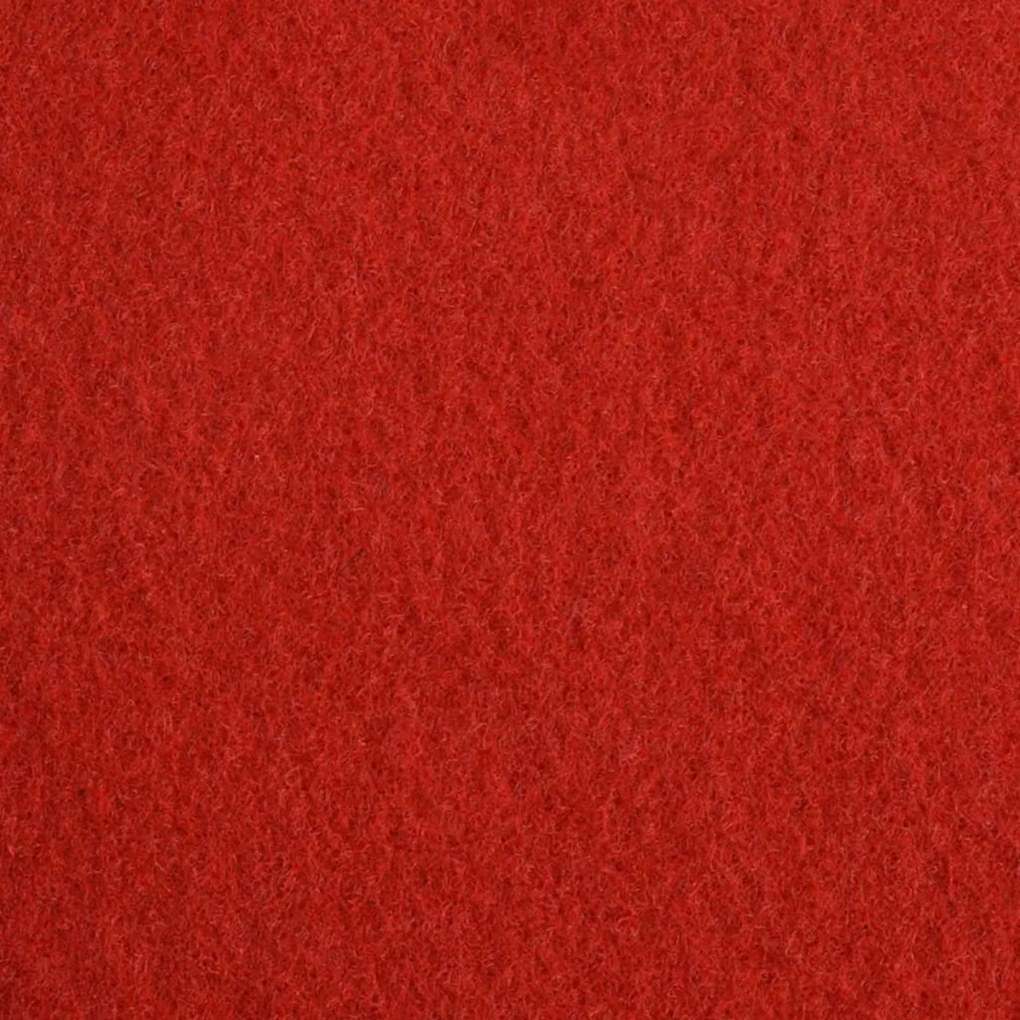 Koberec Jednobarevný Červená 1,2 x 12 m Polyester 331344