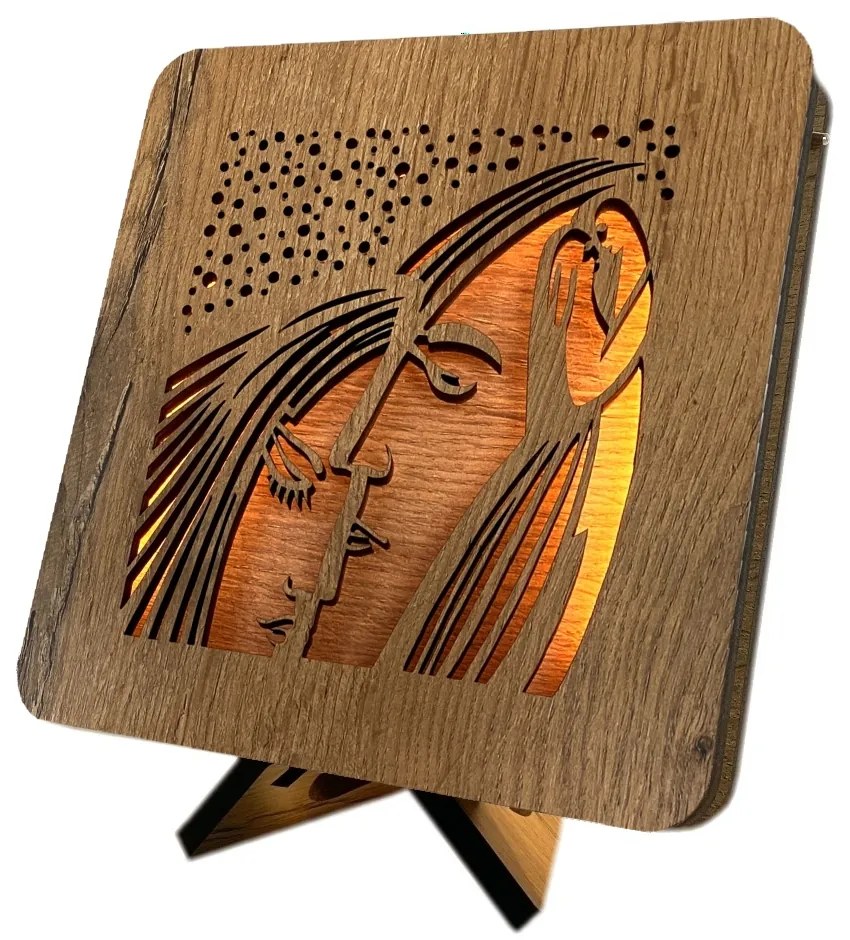 "Romance" lampa 19x19cm provedení povrchu: dub