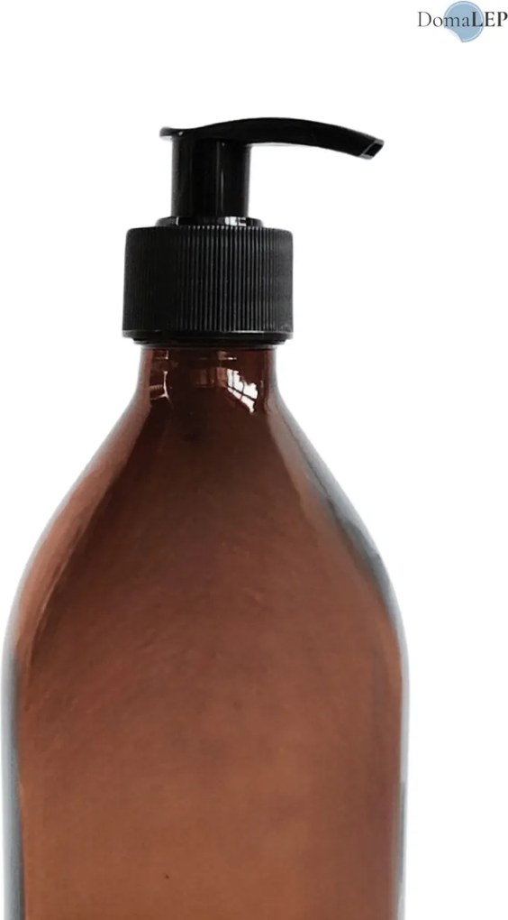 Dávkovač mýdla MONA 500 ml s černým vroubkovaným dávkovačem