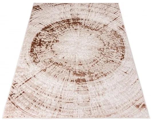 Kusový koberec moderní PALERMO N328A Pařez stromu béžový hnědý Rozměr: 80x150 cm